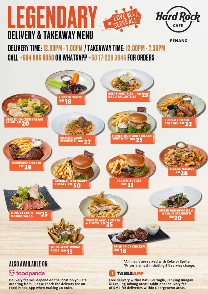 Hard Rock Cafe Penang Hotel Takeaway And Legendary Delivery - SmartDory